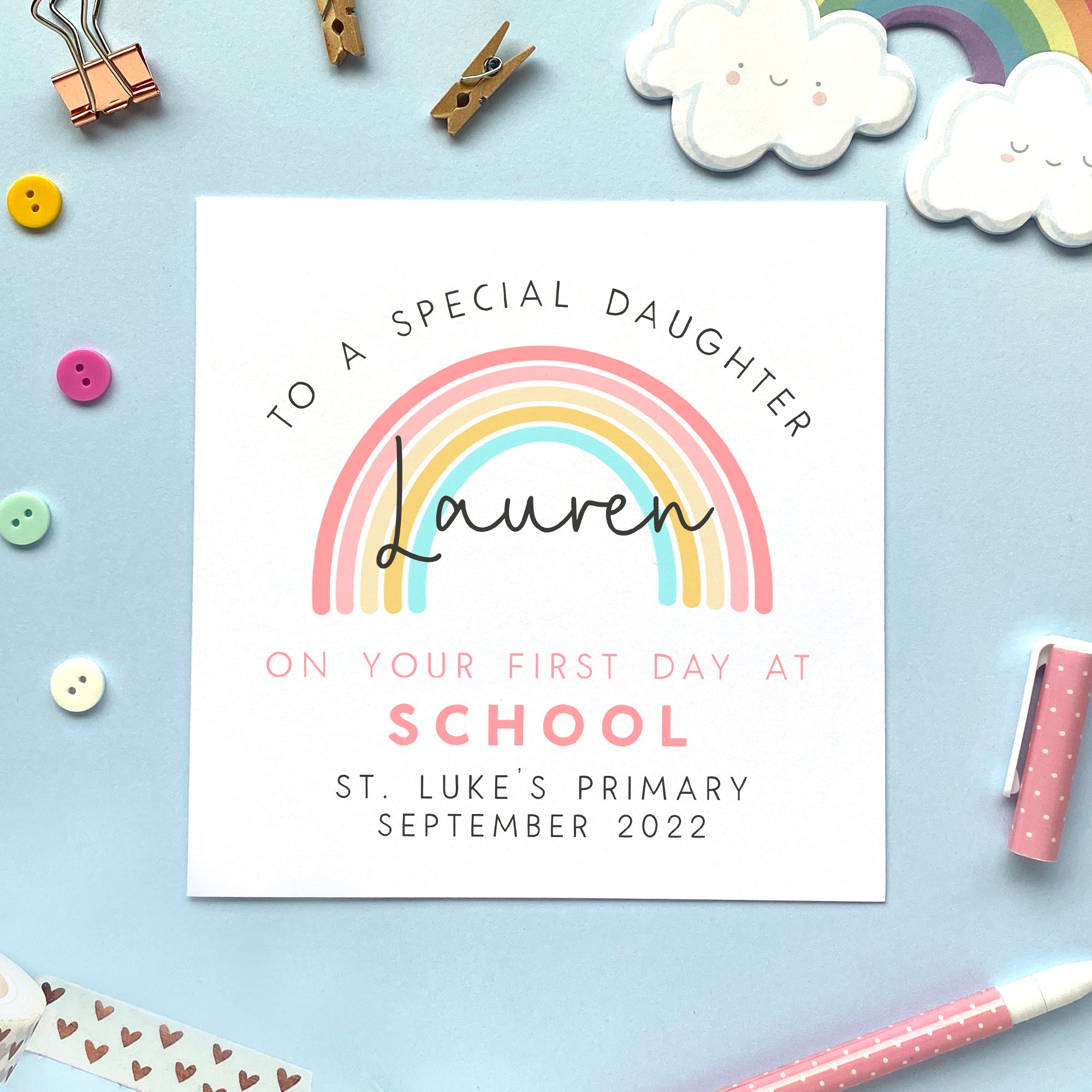 First Day at School Cards | Lilac Kitten Designs