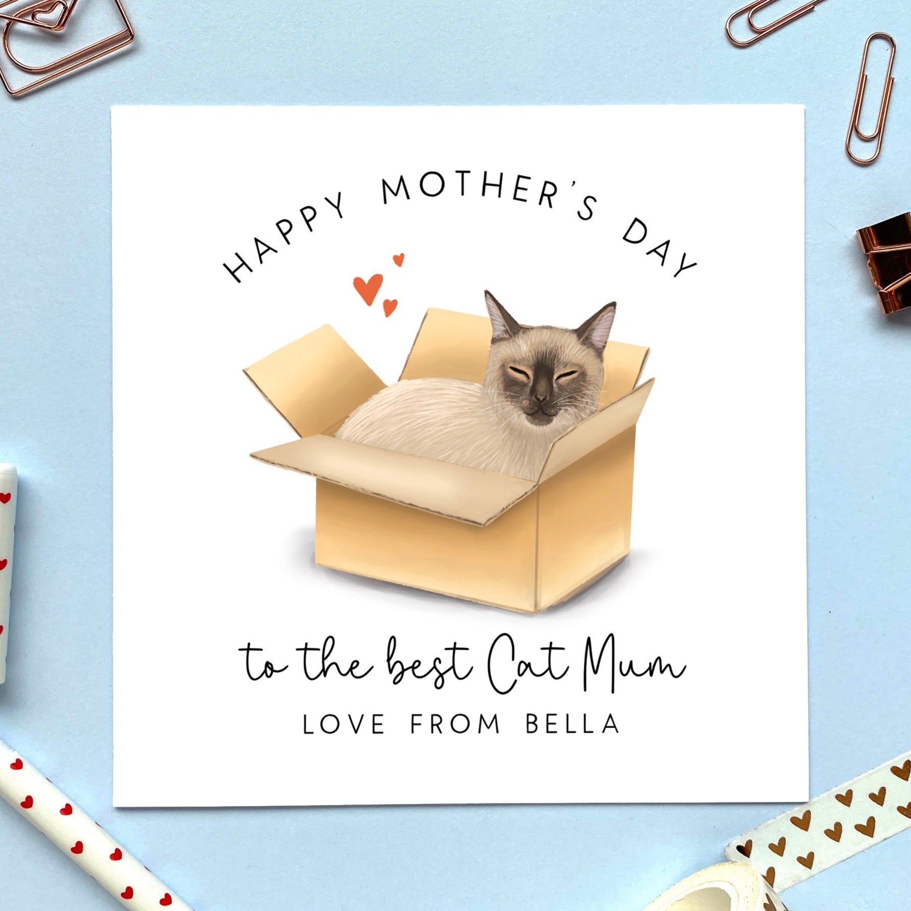 Personalised Mothers Day Cards from the Cats | Lilac Kitten Designs