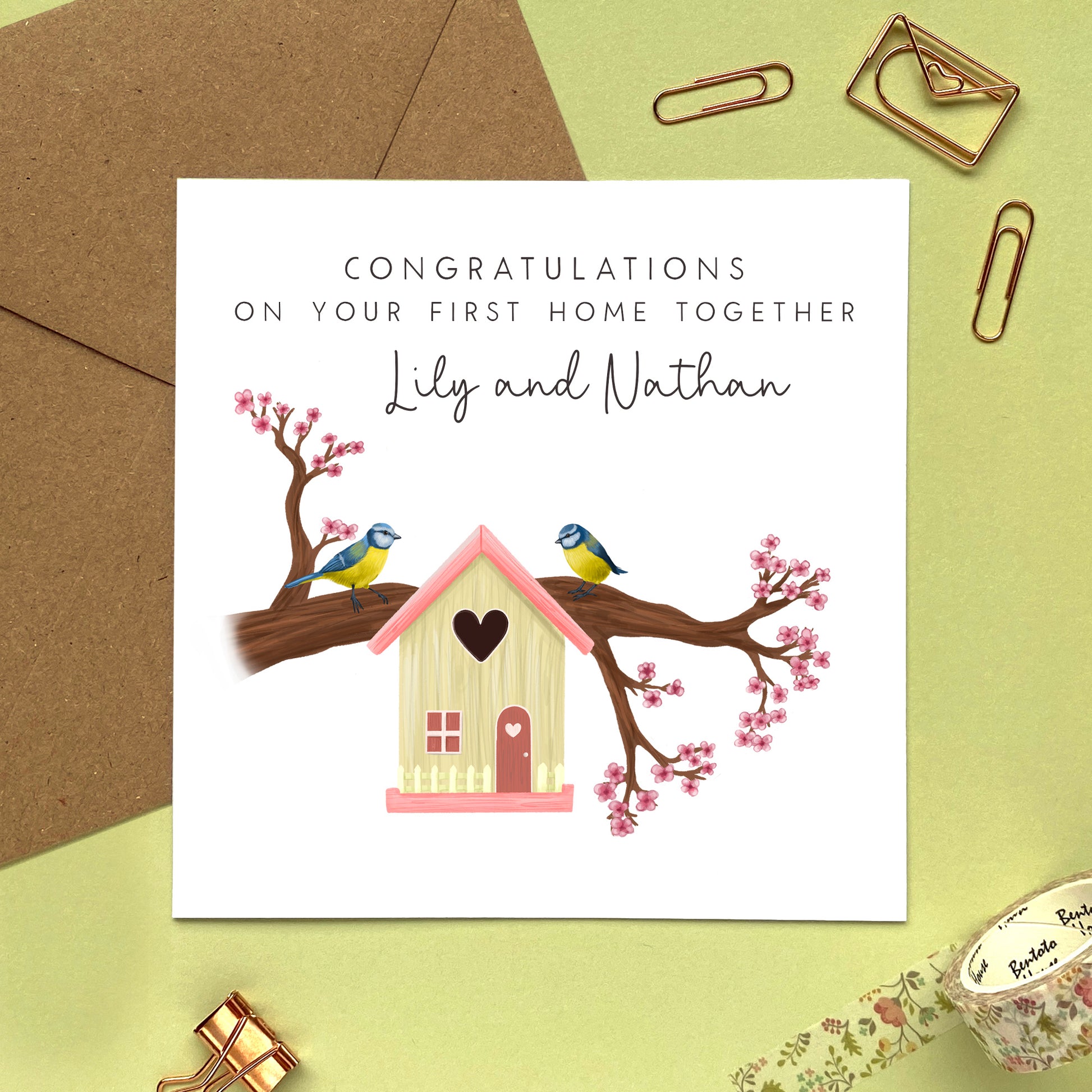 Personalised Congratulations First Home Card | Lilac Kitten Designs